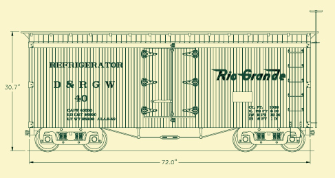 DRGW 1908 Reefer Car from RMI Railworks Roll Models Ind.: Miniature ...
